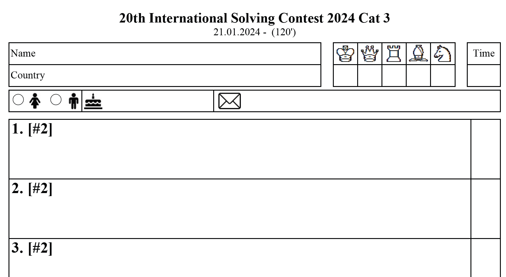 Solvers’ sheet – ISC, example – WFCC